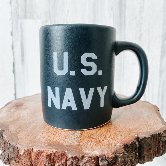 Dining | Us Navy Deep Navy Blue Mug With Matte Stonewash Like Finish ...